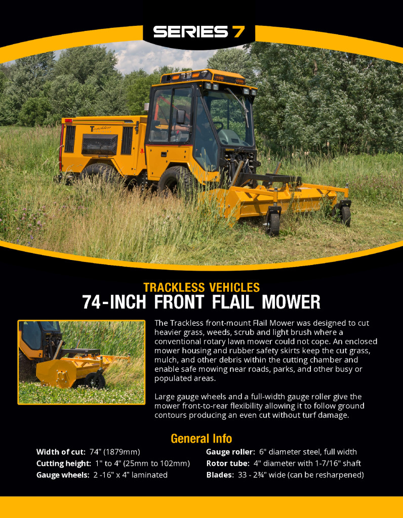 Trackless Front Flail Mower - HP Fairfield