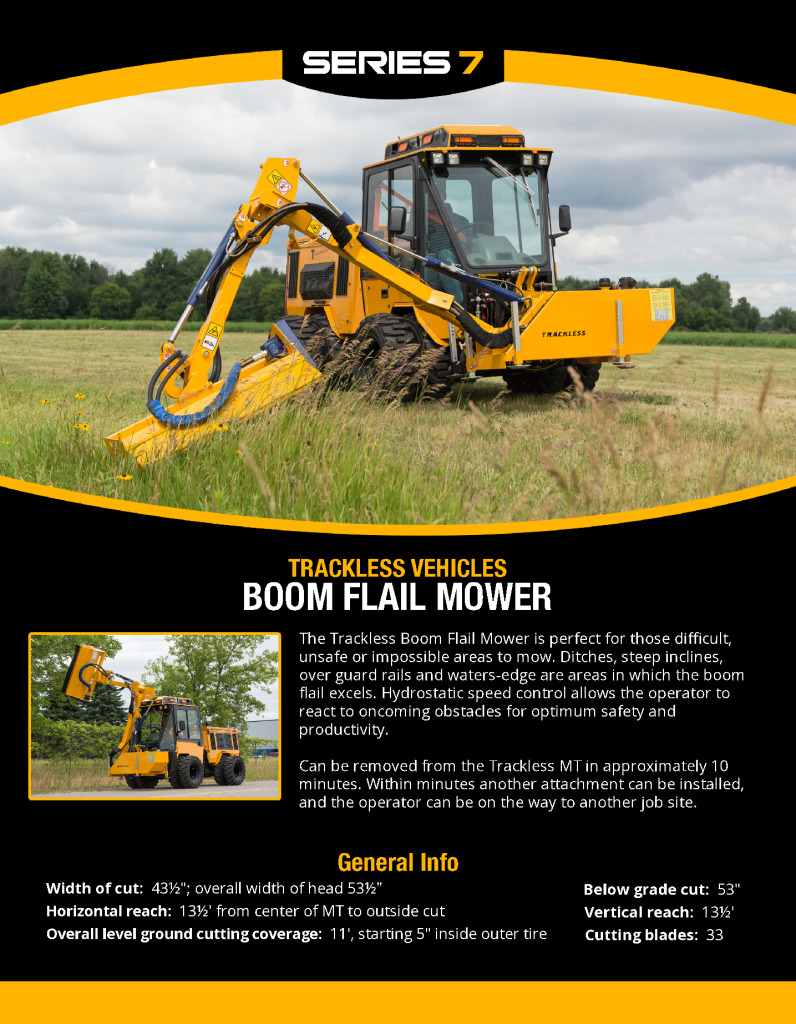 Trackless Boom Flail Mower - HP Fairfield
