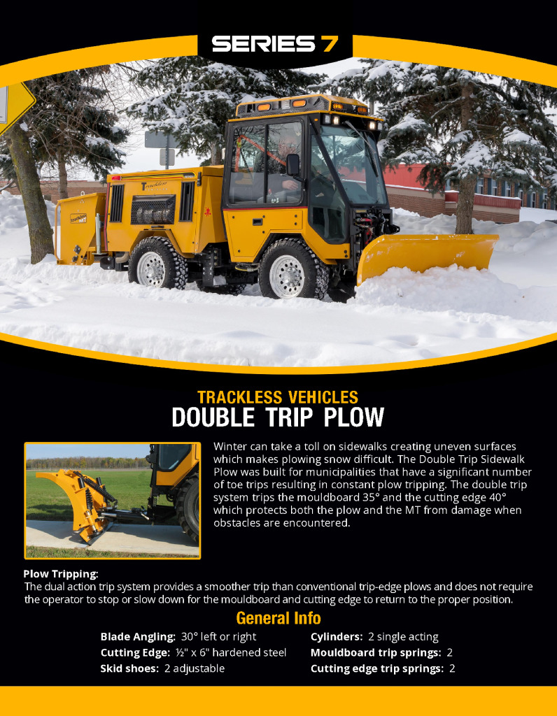 Trackless Double Trip Sidewalk Plow - HP Fairfield