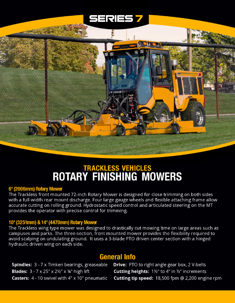 Trackless Rotary Finishing Mower - HP Fairfield