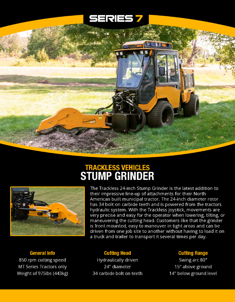Trackless Stump Grinder - HP Fairfield